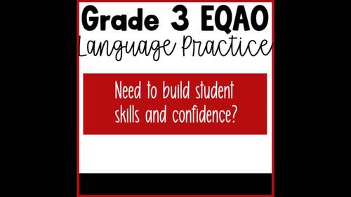 Grade 3 EQAO Language Practice Test New Ontario Language Curriculum #2 ...