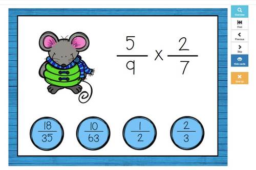 Multiplying and Dividing Fractions Digital Interactive Boom Cards
