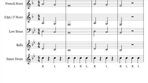 Variations on Hot Cross Buns (VERY Beginning Band) | TPT