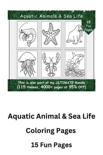 Sea Animals & Sea Life Coloring Pages | Develop Creativity & Fine Motor ...