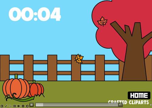 Fall Visual Timer Countdown Classroom Management Tool Transition PPT Video
