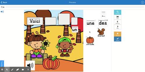 Distance Learning- L'automne Predictable Sentences French BOOM Cards ...