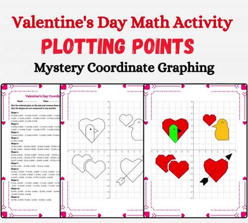 Happy Valentine's Day Math Plotting Points Mystery Coordinate Graphing ...