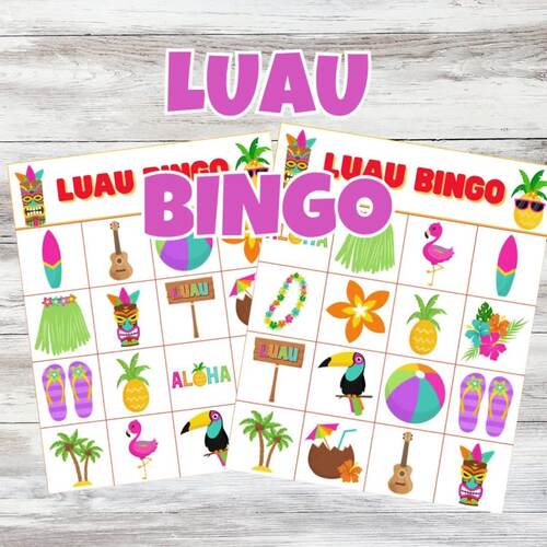 Fun Hawaiian Bingo for Classroom End of Year Party Activities | TPT