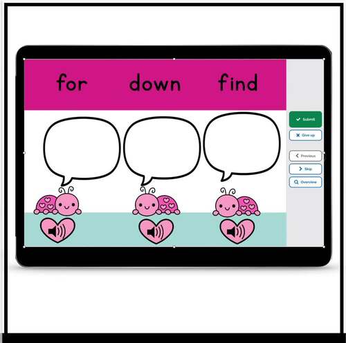 FIRST 25 Sight Words - Listen, Match & Type BOOM CARDS by Apple-y Ever ...
