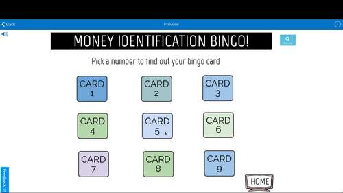 Money Identification Bingo Life Skills Boom Cards™ | TPT