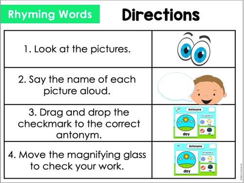 Antonyms / Opposites Digital Learning Google Seesaw by A Kinderteacher Life