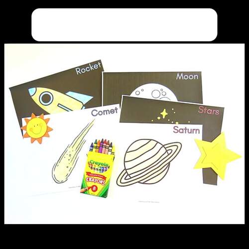 Outer Space Coloring Pages to Teach English Vocabulary | TPT