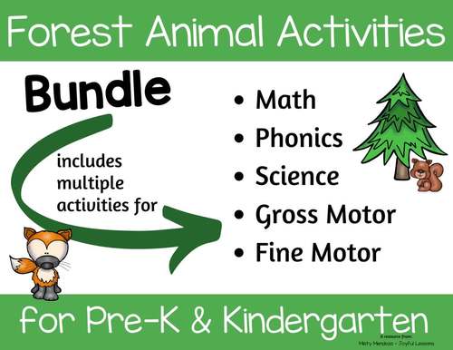 Woodland Forest Animals BUNDLE - Math, Phonics, Science, Fine and Gross ...