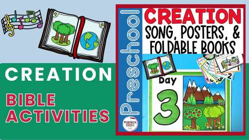Preschool Bible Song, Posters, and Mini Books - CREATION by Preschool SOS