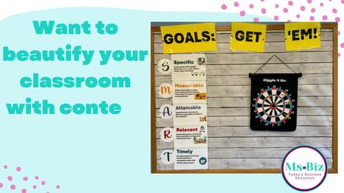SMART Goals Bulletin Board (Business, Career or Any Class) by Ms Biz