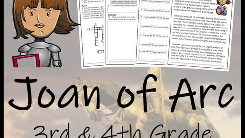Joan of Arc Close Reading Comprehension Activities | 3rd Grade & 4th Grade