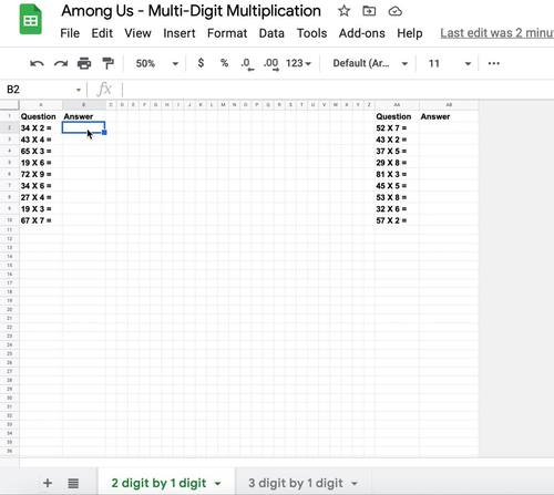 Multi-Digit Multiplication | Mystery Pixel | Among Us by Coaching In ...