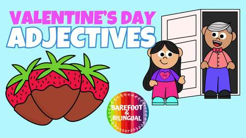 Valentines Adjectives Clipart | February Vocabulary | Grammar ...