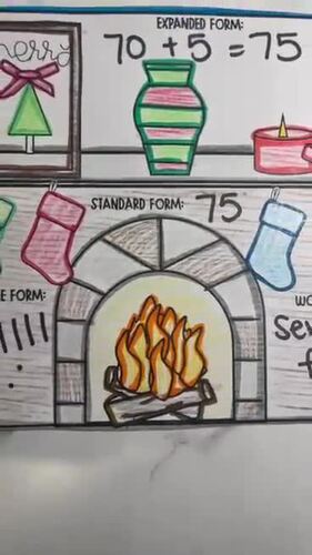 Christmas Math Place Value Craft by The Teaching Diva Corner | TPT
