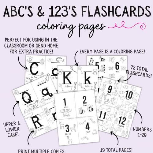Alphabet Flashcards | Upper and Lower Case | ABC Coloring Pages ...