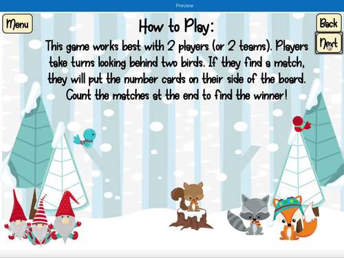 Winter Woodland Match Boom Cards™ Articulation Memory Game for Speech ...