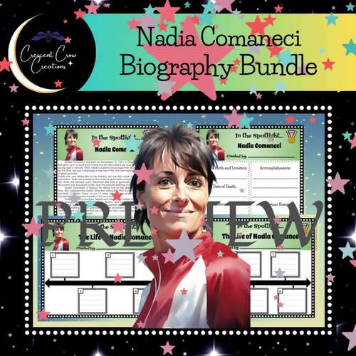 Sports Athlete and Medalist Nadia Comaneci Biography Bundle | TPT