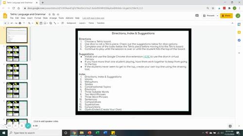 No Prep Google Slides™ Tetris Language & Social Skills Activity | TpT