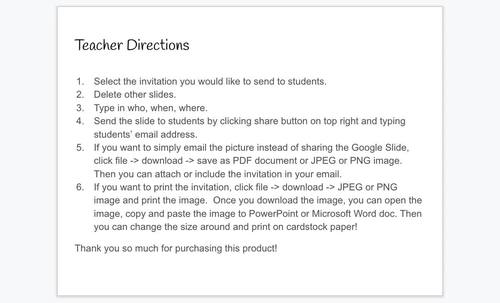 Cute Invitations for Lunch Bunch, Snack Bunch & more for Distance Learning!