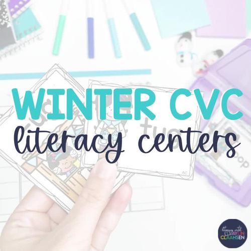 Winter CVC Word Sorts | Literacy Center Activities by Aylin Claahsen