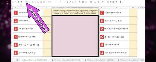 PIXEL ART: Solve Equations: Many Models DISTANCE LEARNING | TPT