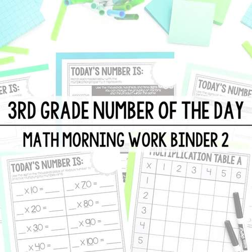 3rd Grade Number of the Day Math Morning Work Binder 2 | Digital & Print