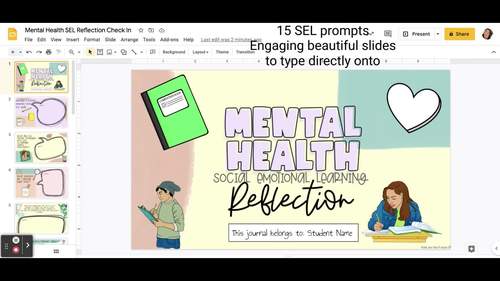English Language Arts SEL Mental Health 3 Weeks of Daily Digital Check In