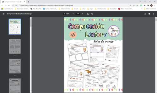 comprensión lectora + verbos, adjetivos y sustantivos | TPT