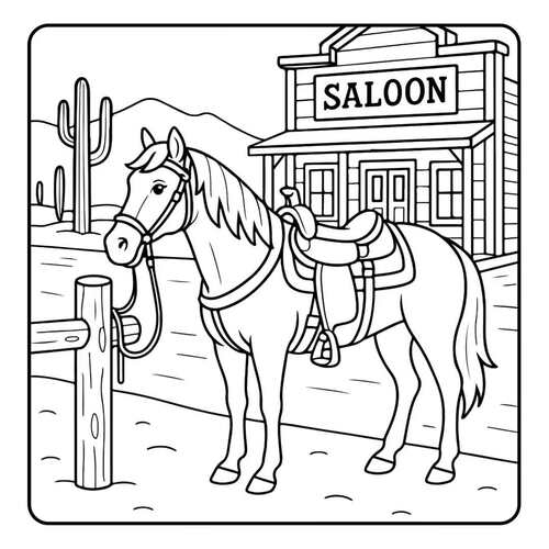 The Cowboy’s Life Coloring Pages | 45 Western Cowboy & Cowgirl Activity ...