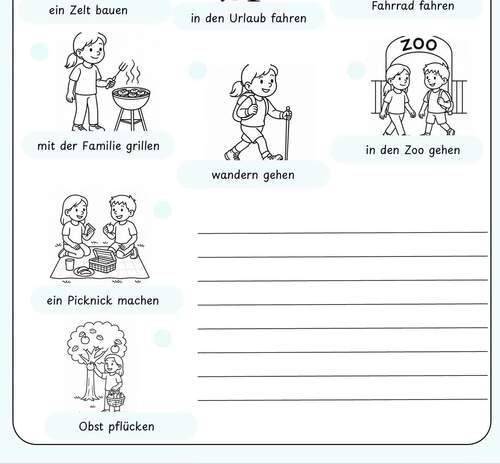 Back To School - German Worksheet - Deutsch Arbeitsblatt - Perfekt ...