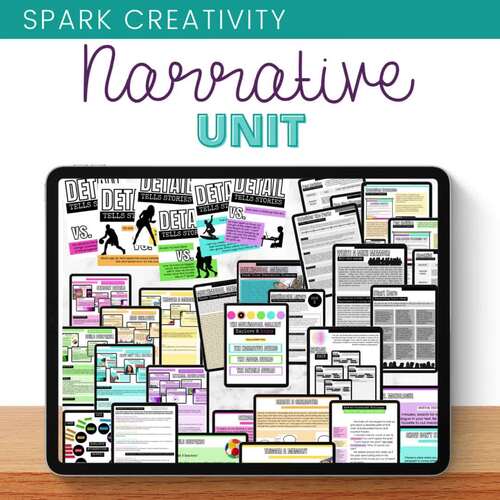 Narrative Unit: Digital, Editable, 3 Weeks by Spark Creativity | TPT