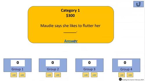 The Fire, The Water, and Maudie McGinn by Sally Pla Jeopardy 24-25 ...