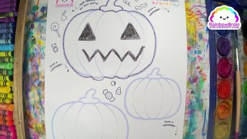 Pumpkin Party : SEL / STEAM Creative Writing Coloring Craftivity
