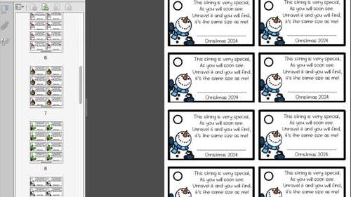 String Ribbon Height Ornament Tag Editable Student Christmas Gift to ...