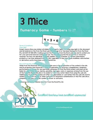 Addition Math Game | Adding 3 Single-Digit Numbers by From the Pond