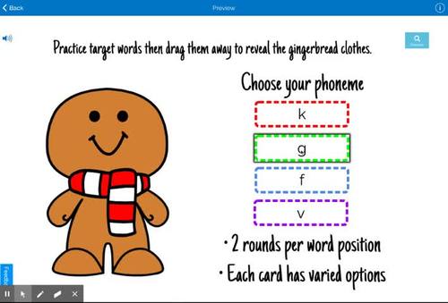 Boom™ Cards Dress the Gingerbread for Articulation: P, B, M by Speech ...
