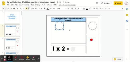 FRENCH Multiplication - Repeated Addition and Equal Groups DIGITAL