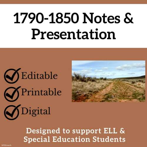 American History 1790-1850 PowerPoint and Notes on Westward Expansion ...