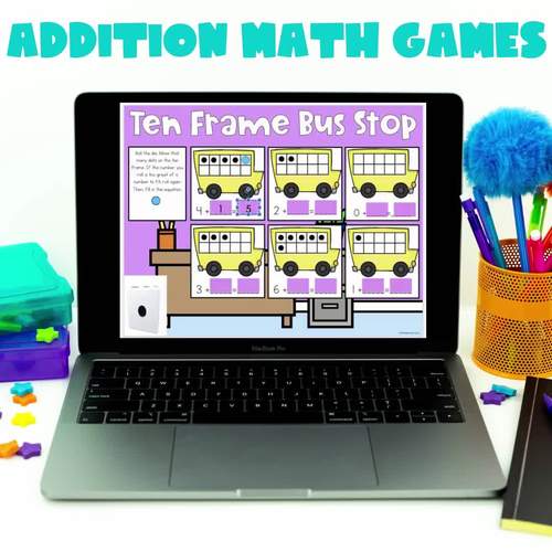 Addition Math Games No Prep Fact Fluency to 20 by Missing Tooth Grins