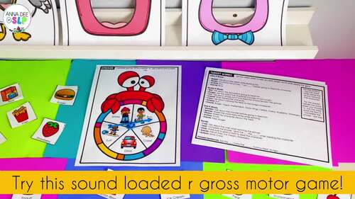 R Articulation Game for Play Based Speech Therapy by Anna Dee SLP