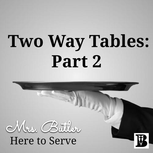 Two Way Tables: Part 2 Video by Mrs Butler Here To Serve | TpT