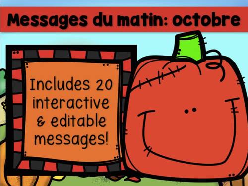 October Morning Messages/Messages du matin: octobre by Bilingual Mingle