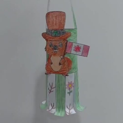Canada Day Beaver Craft Windsock / Canada Day Activity Craft Coloring ...