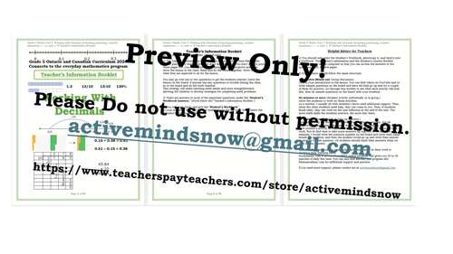 Grade 5 unit 5 Working with Decimals by activemindsnow | TPT