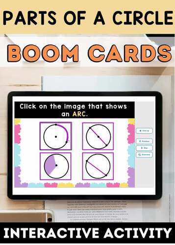 Parts of a Circle | Identify Circle Vocabulary | BOOM™ Cards | TPT