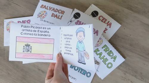 Hispanic Artists Foldable Books by Llearning Llama | TPT