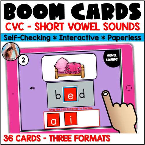 Short Vowel Sounds | Boom Cards | Distance Learning | TpT