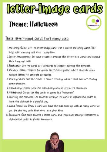 ABC Game | Halloween | Alphabet | Remember It - Picture Cards Word ...