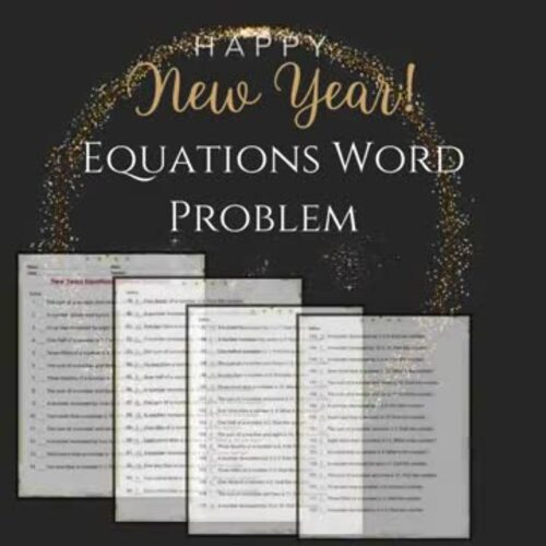 #Toast23 New Years Resolution 2024 Equations Word Problems One Variable ...